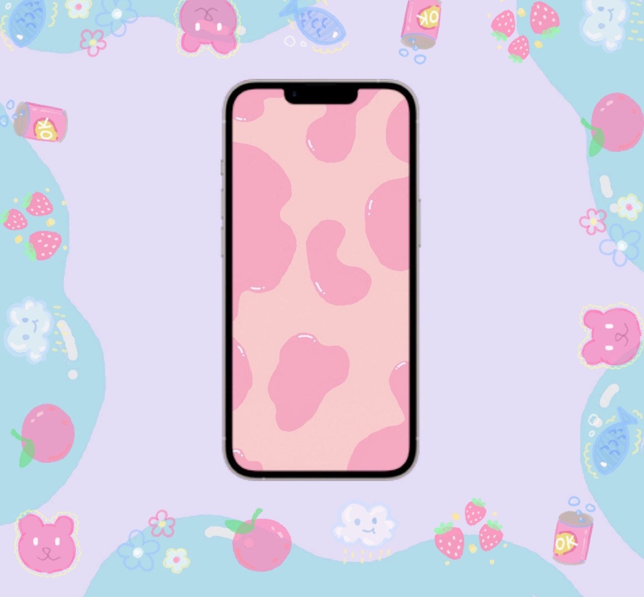 Cute Blob Phone Wallpaper - Etsy Israel