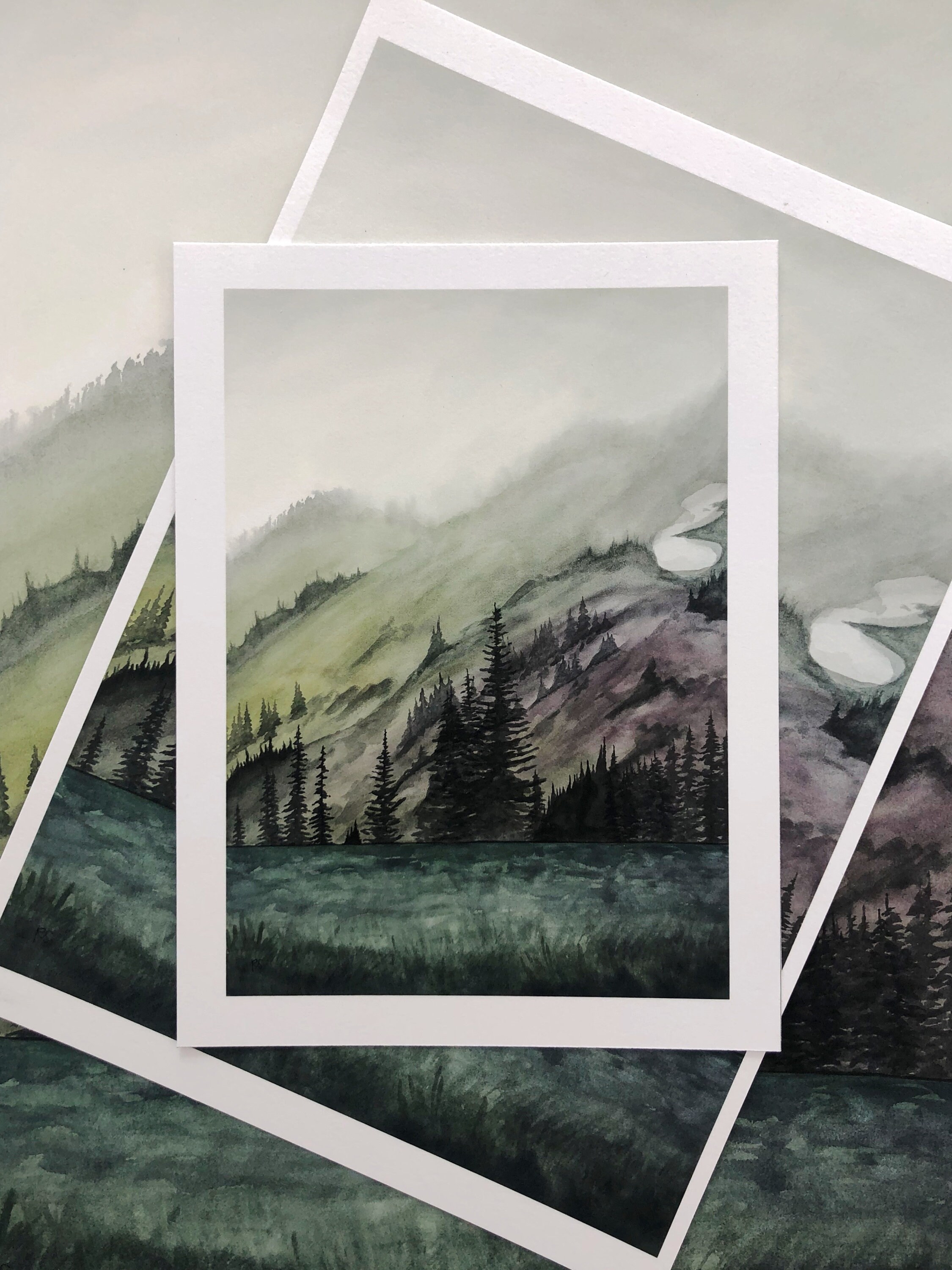 Forest Print Landscape Print Misty Forest Print Nature - Etsy
