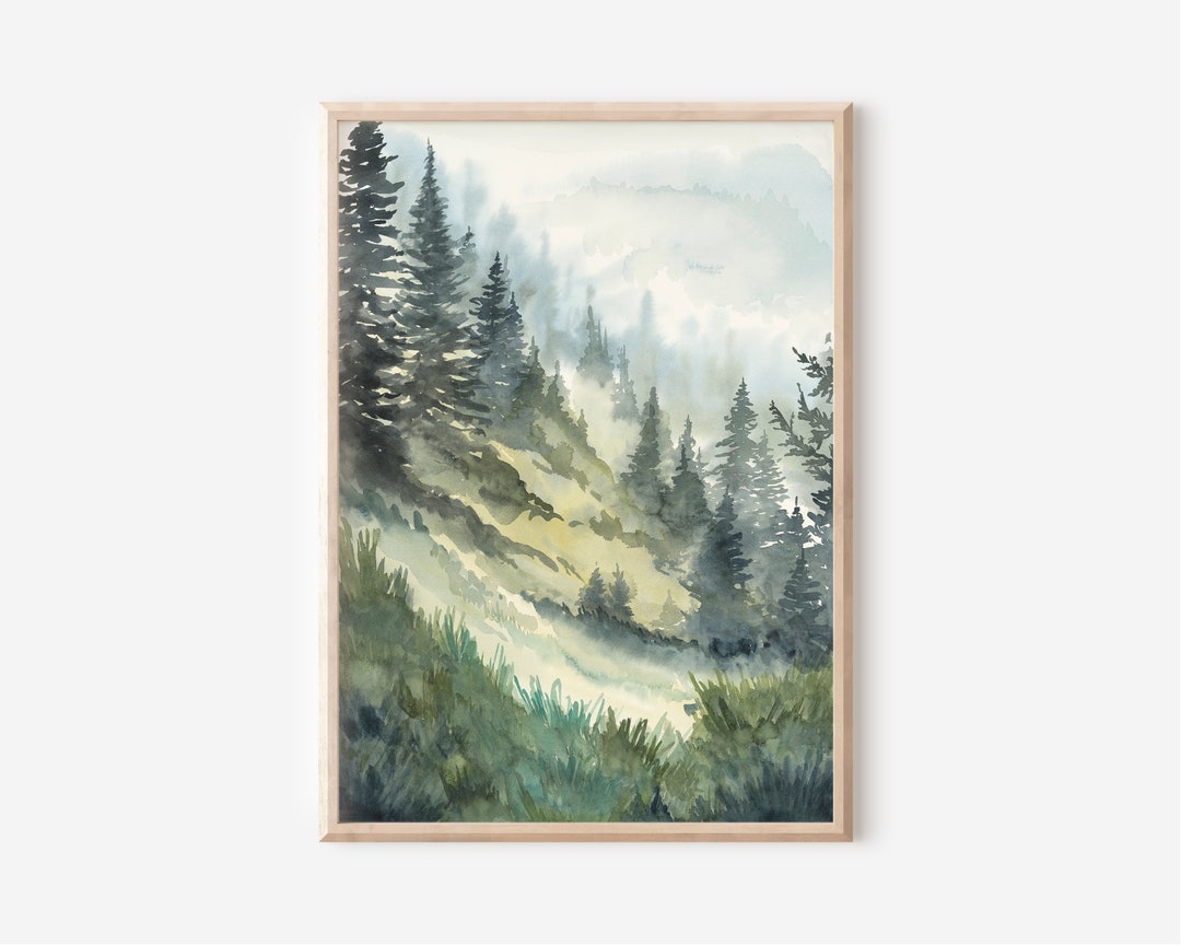 Hurricane Ridge Print, Forest Print, Landscape Print, Nature Print ...