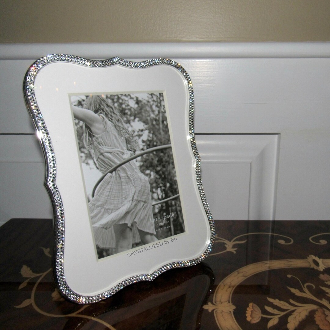 Austrian Crystal Silver Kate Spade Crown Point Picture Frame Genuine ...