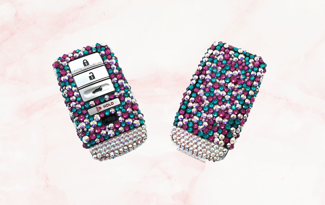 Austrian Crystal Car Key Custom Crystallized Any Make Bling Fob Remote ...