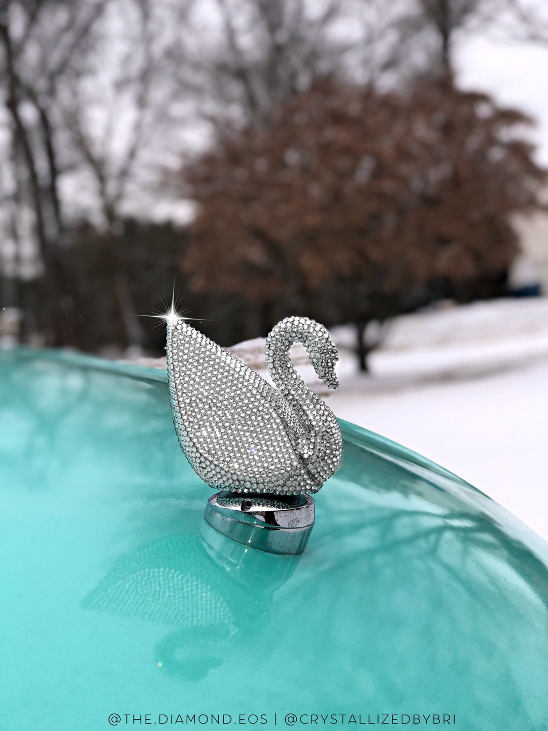 Austrian Crystal Custom Any Car Hood Ornament Crystallized Bling Logo ...