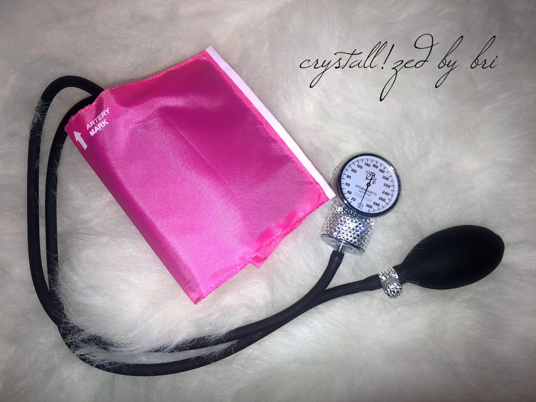Austrian Crystal Pink Blood Pressure Cuff Sphygmomanometer Bling ...