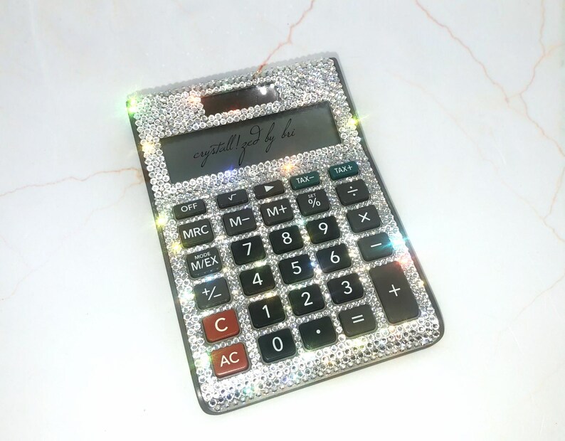 Austrian Crystal Custom Crystallized Calculator Bling Desktop Office ...