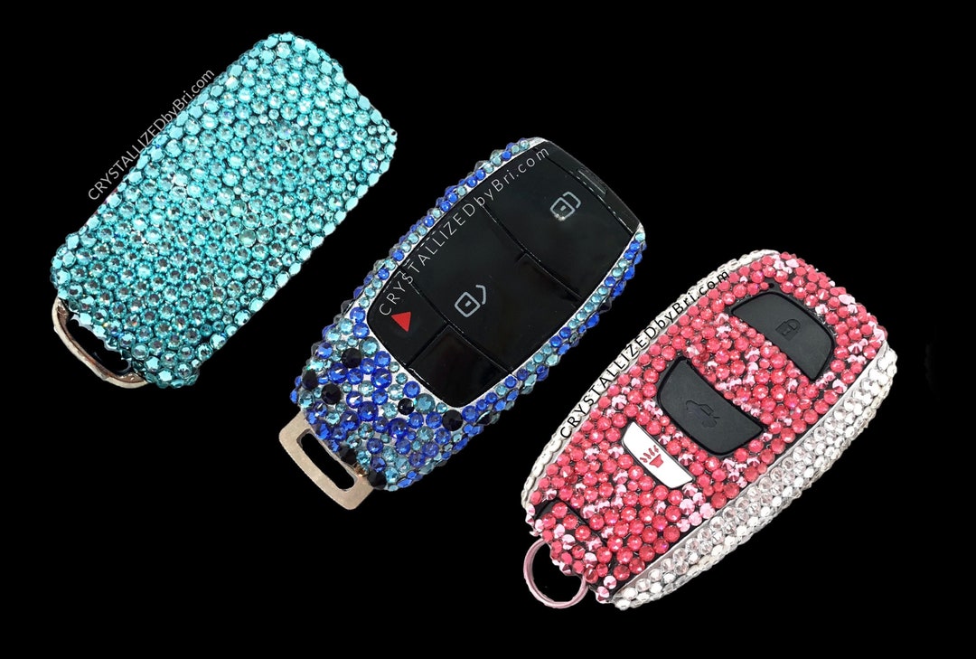 Austrian Crystal Car Key Custom Crystallized Any Make Bling Fob Remote ...