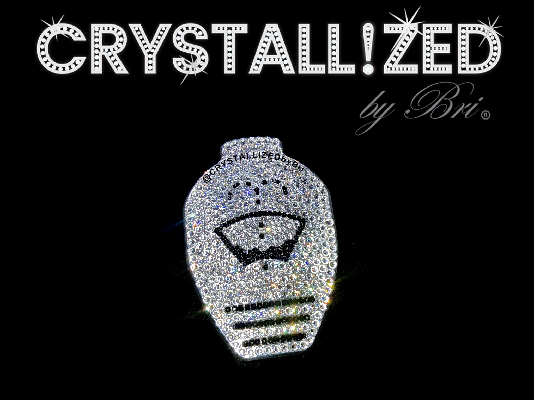 Austrian Crystal Custom Engine Bay Caps Bling Car Washer Fluid Oil ...