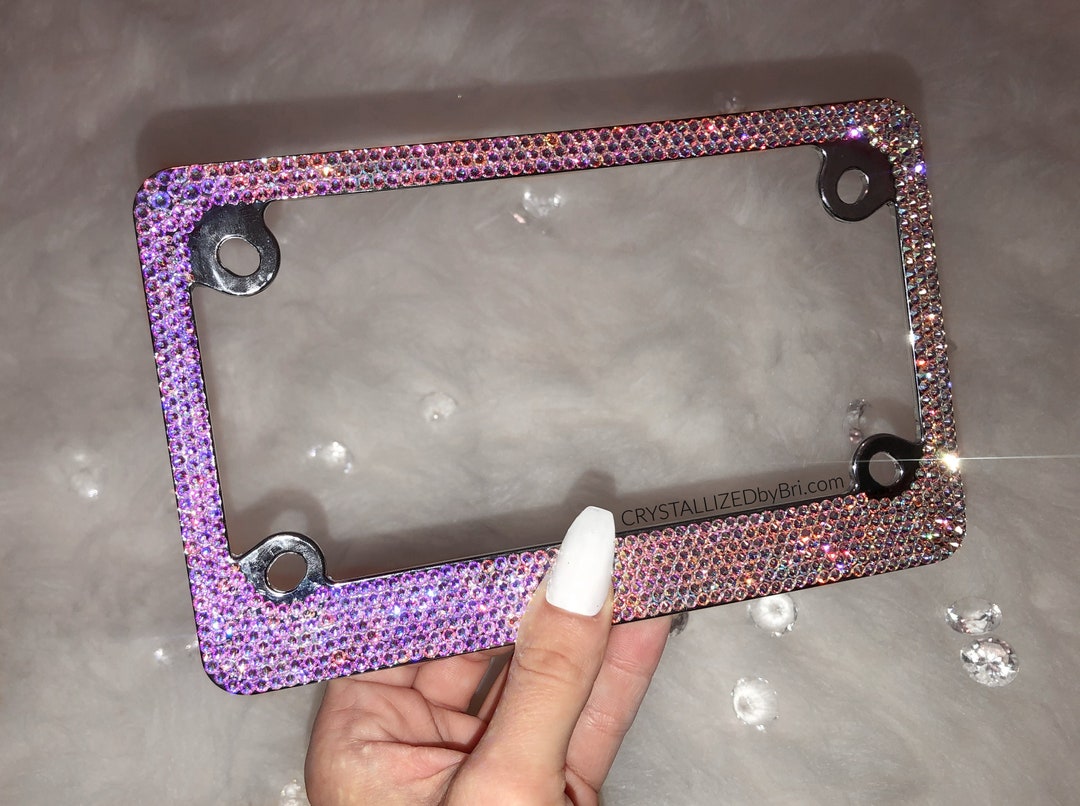 Austrian Crystal Motorcycle License Plate Frame Bling Crystallized ...