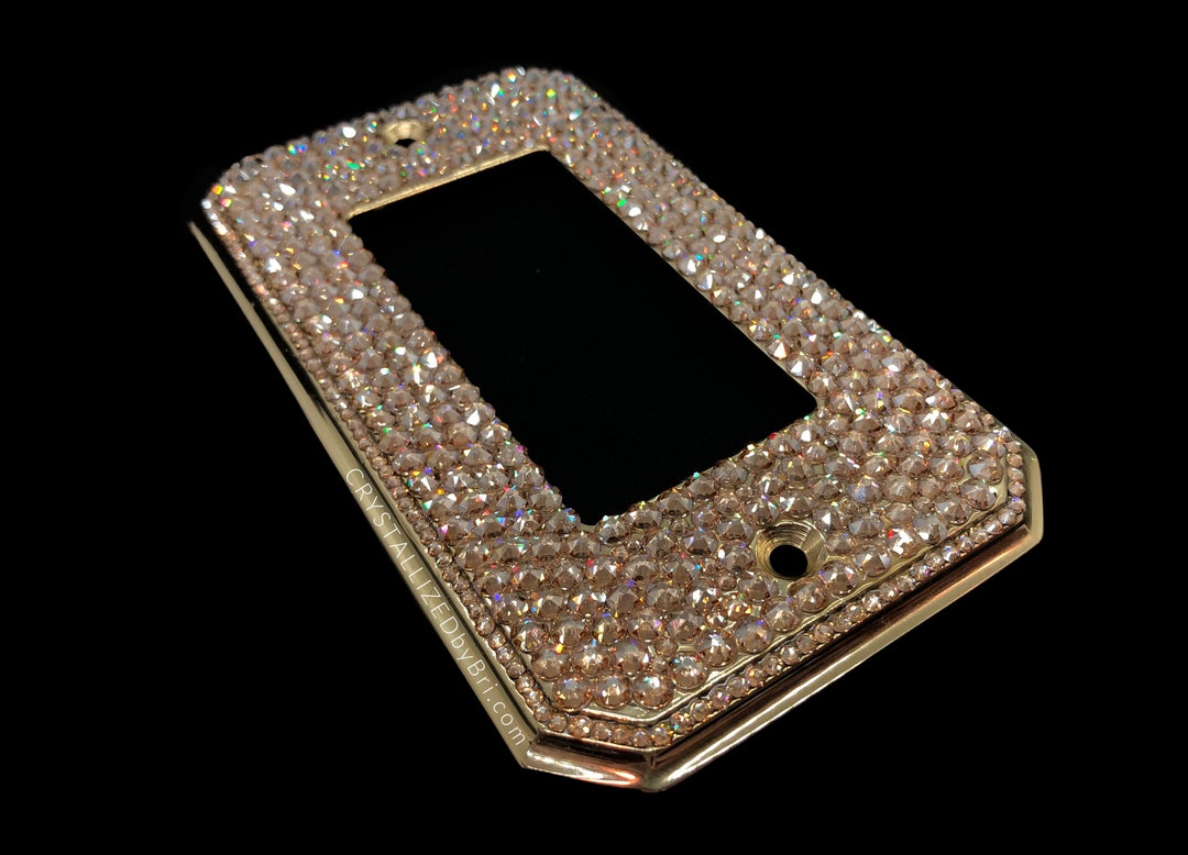 Austrian Crystal Single Rocker Switch Plate Bling Home Decor Toggle ...