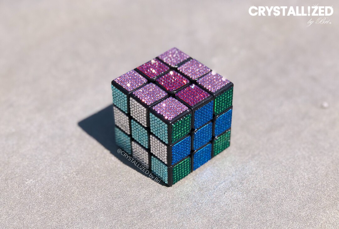 Austrian Crystal Puzzle Cube Bling Playable Custom 3x3 Speed Game ...