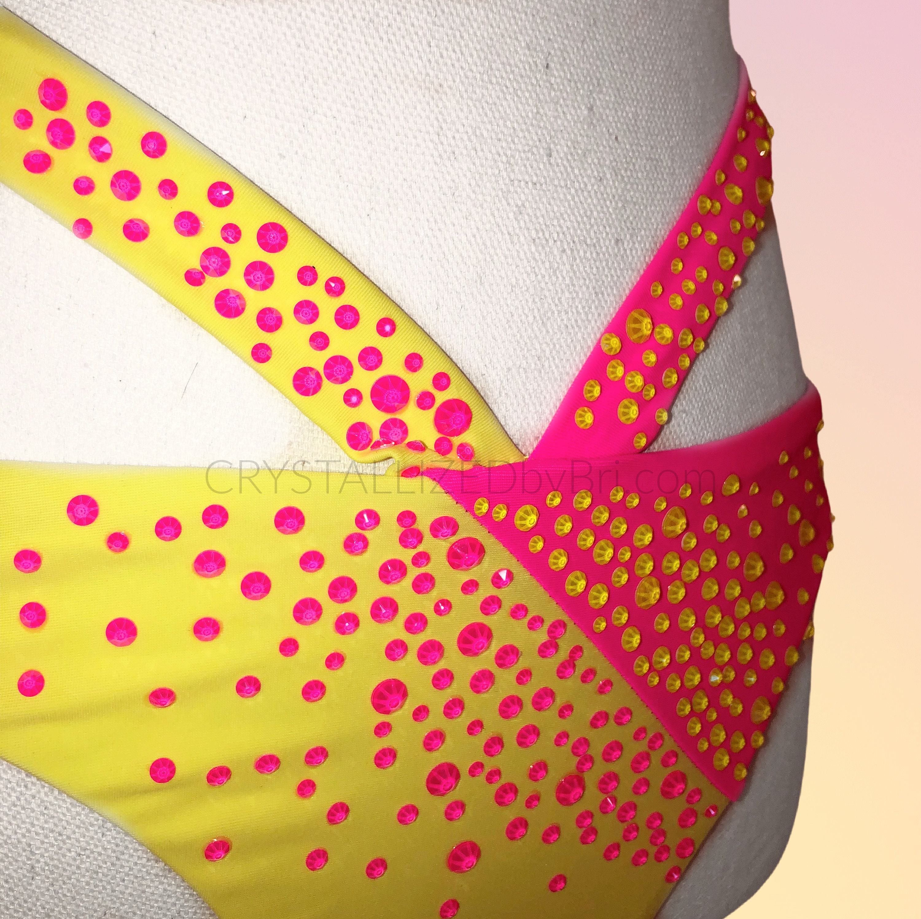 Custom Bikini With Swarovski Crystals Summer Bling Swim Etsy