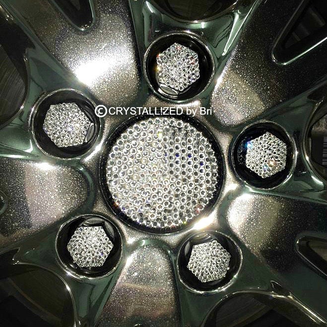 Austrian Crystal Custom Wheel Lug Nut Caps Bling Crystallized Rim ...