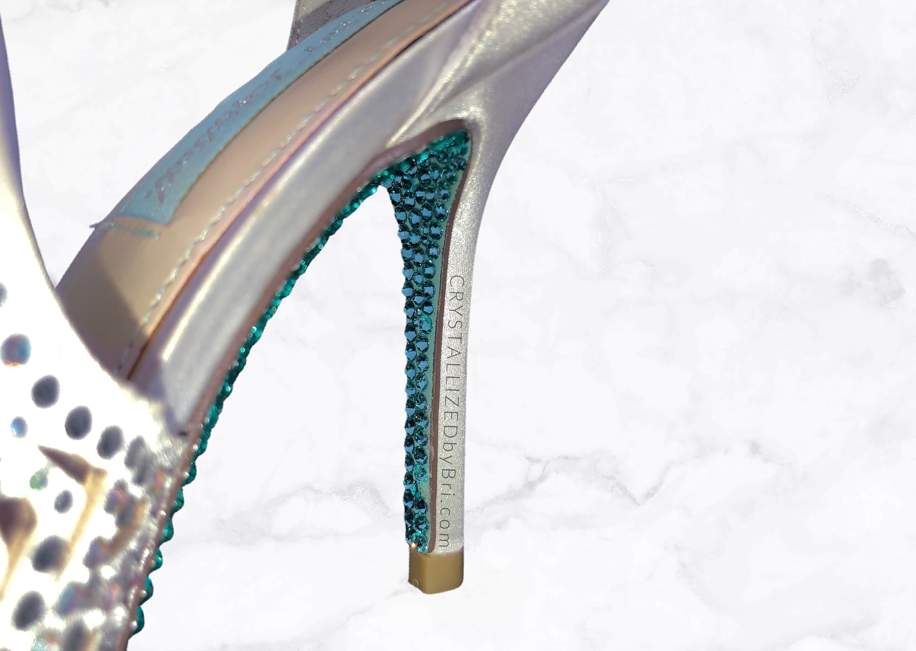 Bling Soles Austrian Crystal High Heels Bedazzled Custom Wedding ...