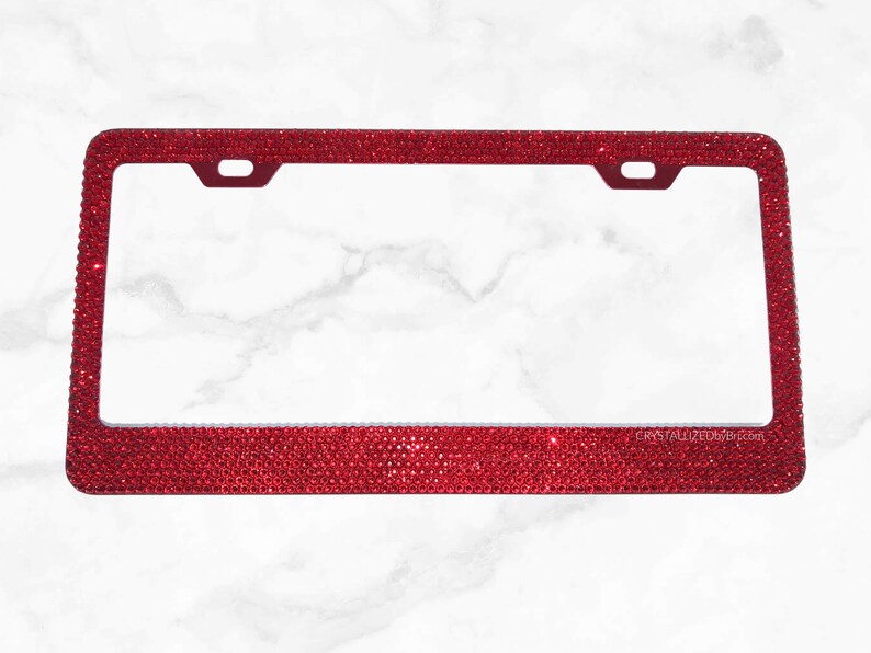 Austrian Crystal Thick License Plate Frame Bling Crystallized Bedazzled ...