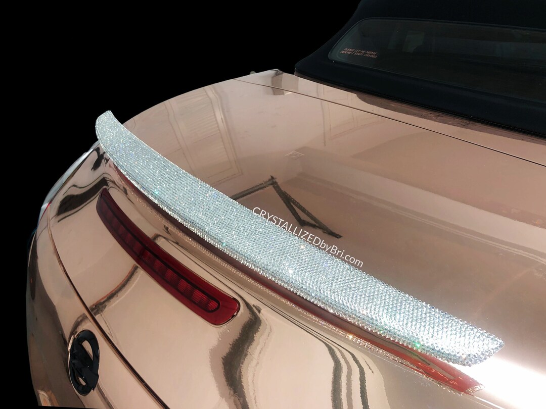 Austrian Crystal Car Spoiler Custom Crystallized Bling Bedazzled Auto Accessories Universal Wing ...