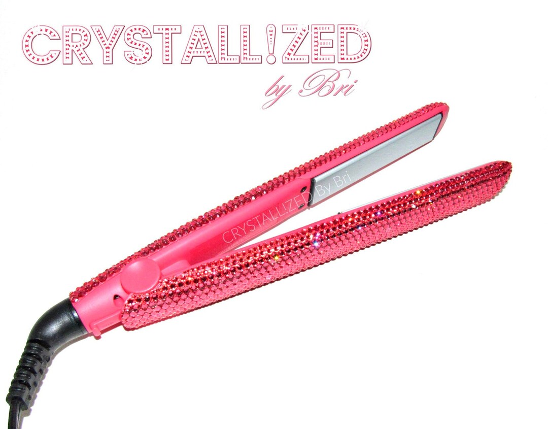 Austrian Crystal Flat Iron Bling Crystallized Hair Straightener Styling ...