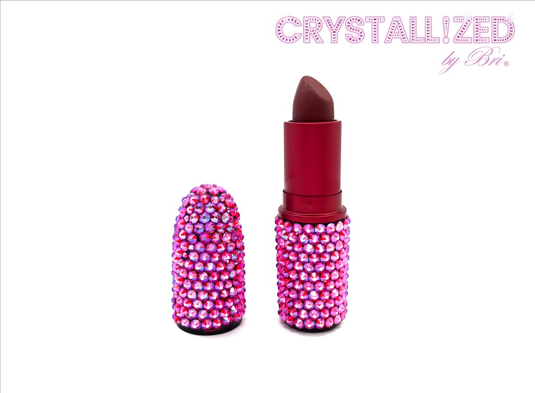 Austrian Crystal Lipstick Made W/ Genuine Bling Crystallized Makeup Lip ...