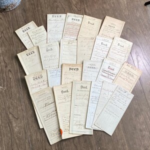 1 Antique DEED Documents 1870s-1910s Typed/handwritten. Fountain Pen ...