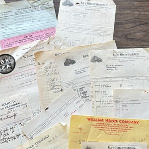 Vintage Invoices/receipts.-handwritten Letters.invoices/billheads ...