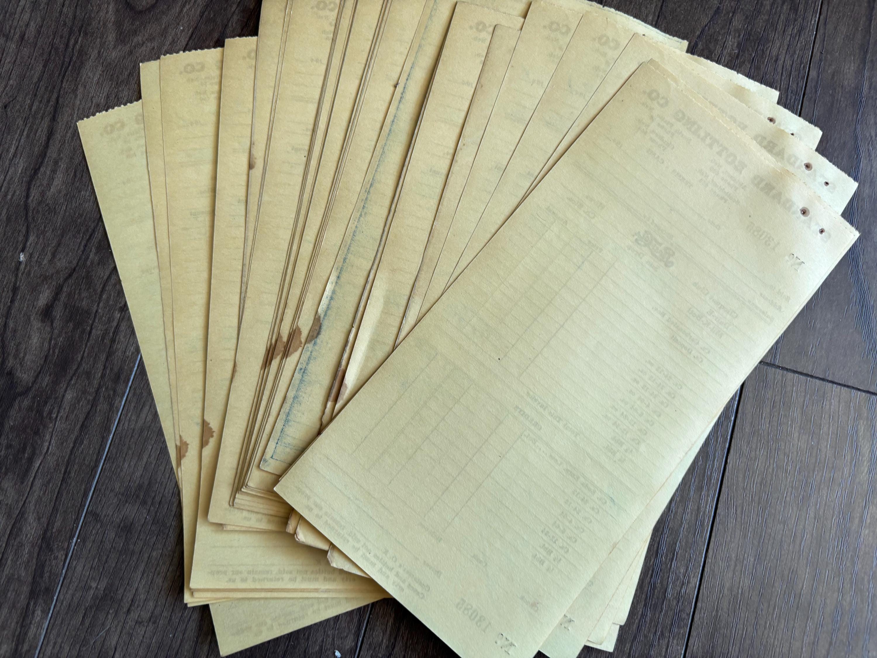 Vintage 1940s-50s Pepsi Cola Receipts: Ephemera Packs for Junk Journals ...