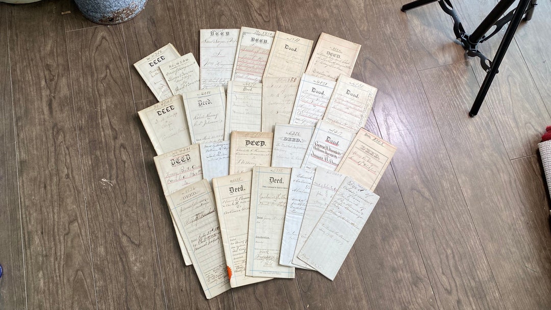 1 Antique DEED Documents 1870s-1910s Typed/handwritten. Fountain Pen ...
