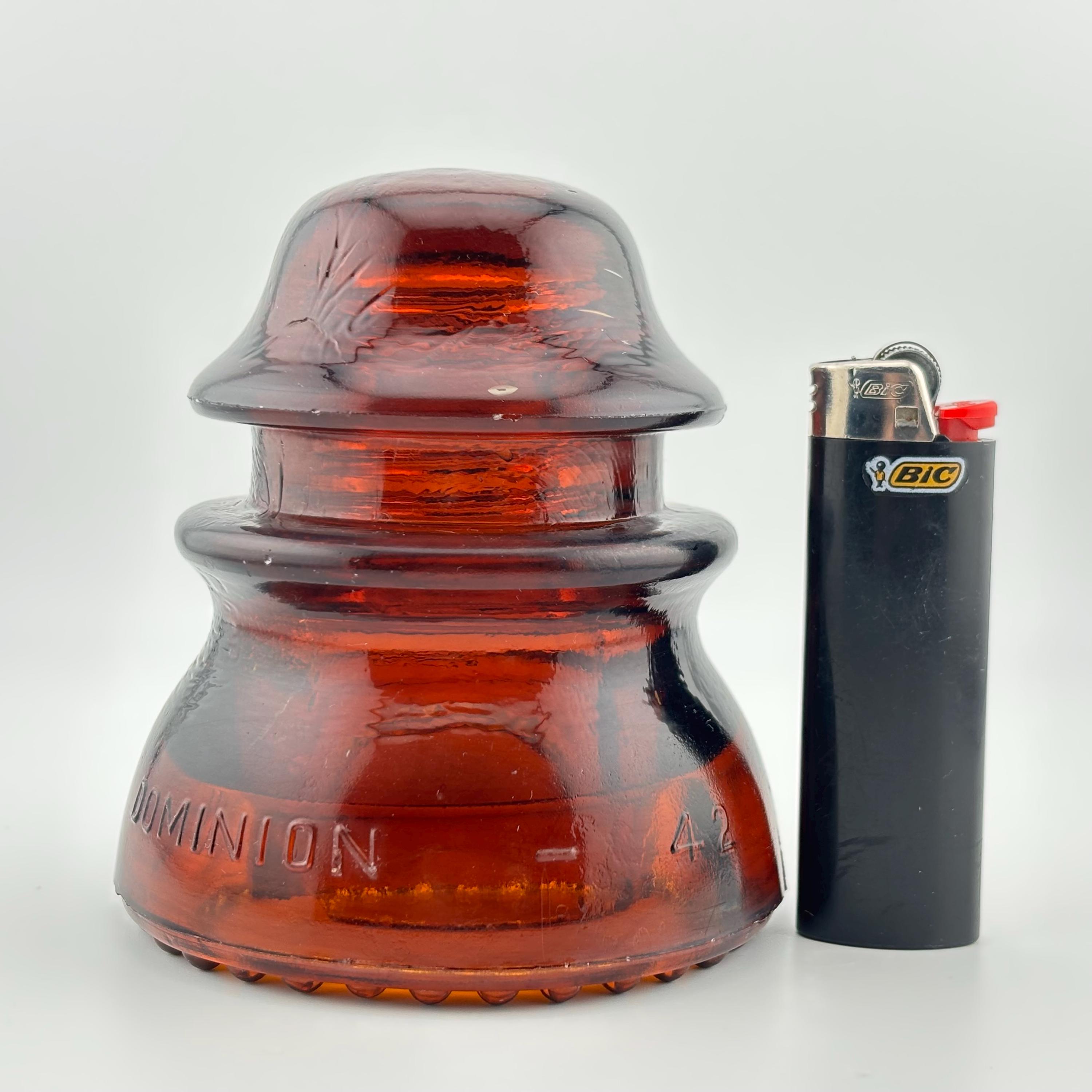 RARE Honey Red! Antique Amber Glass Insulator: Telegraph Railway Decor ...