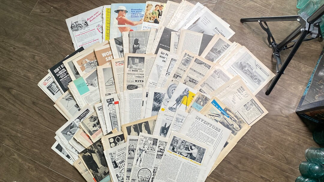 Vintage Magazine Pages 1940s-60s. Science/automotive/mechanics ...