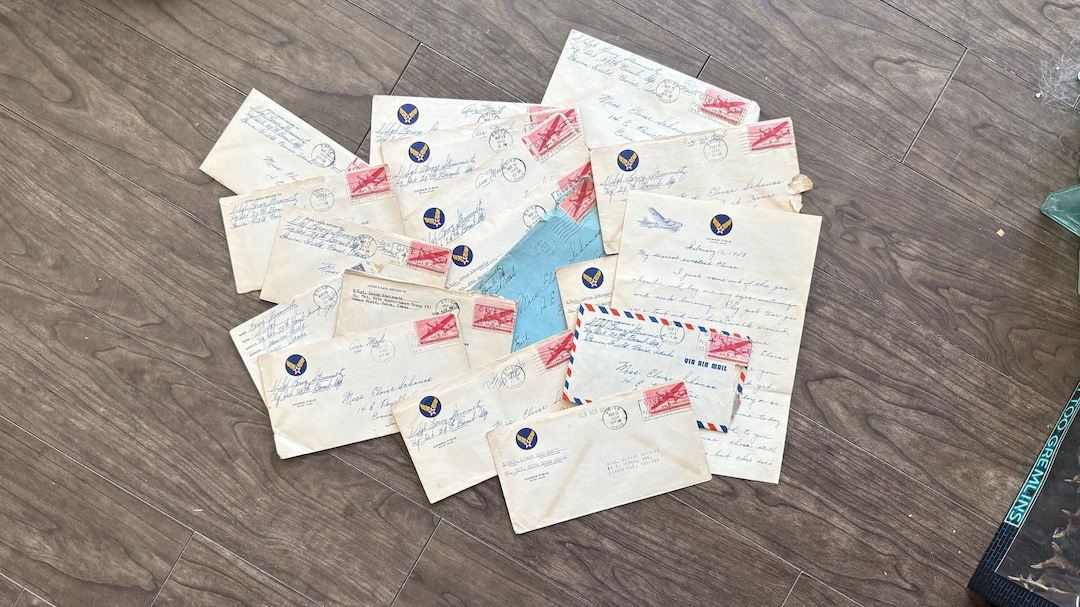 Ww2 Letters Husband/wife. Airplane Envelopes. Antique/vintage Personal ...