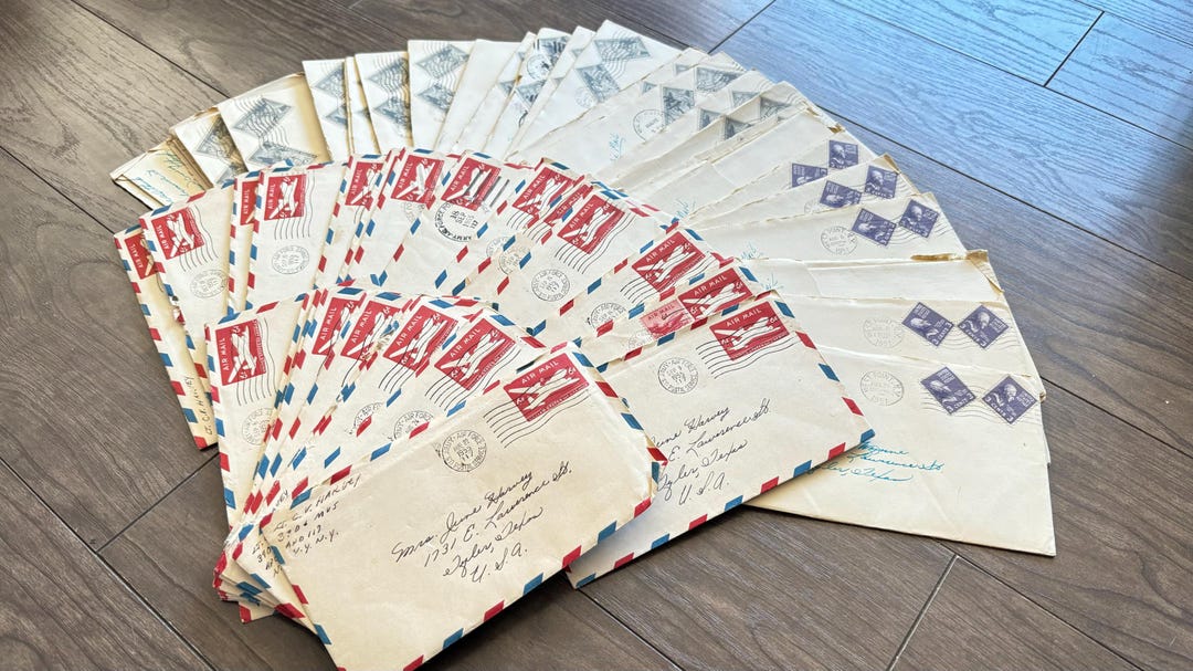 LOVE LETTERS. 1950s Antique/vintage Personal Handwritten Documents. War ...