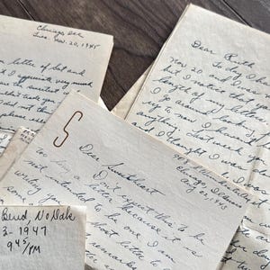Vintage Letters 1940s Love/personal Handwritten/typed Documents-stamped ...