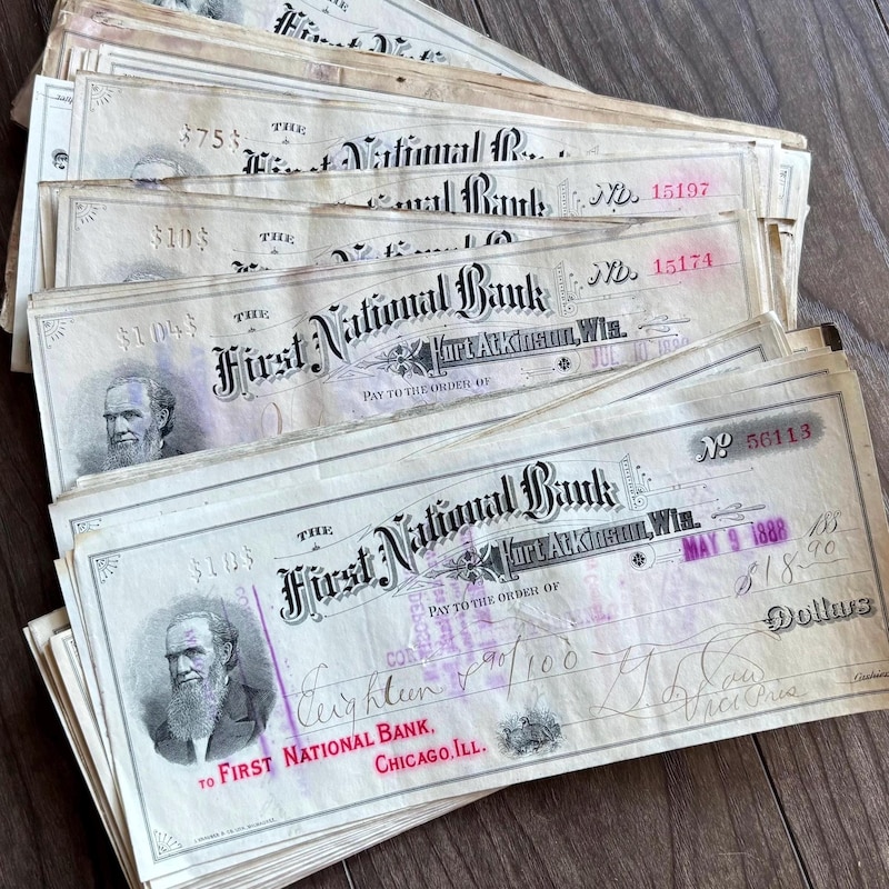 Old Bank Checks - Etsy