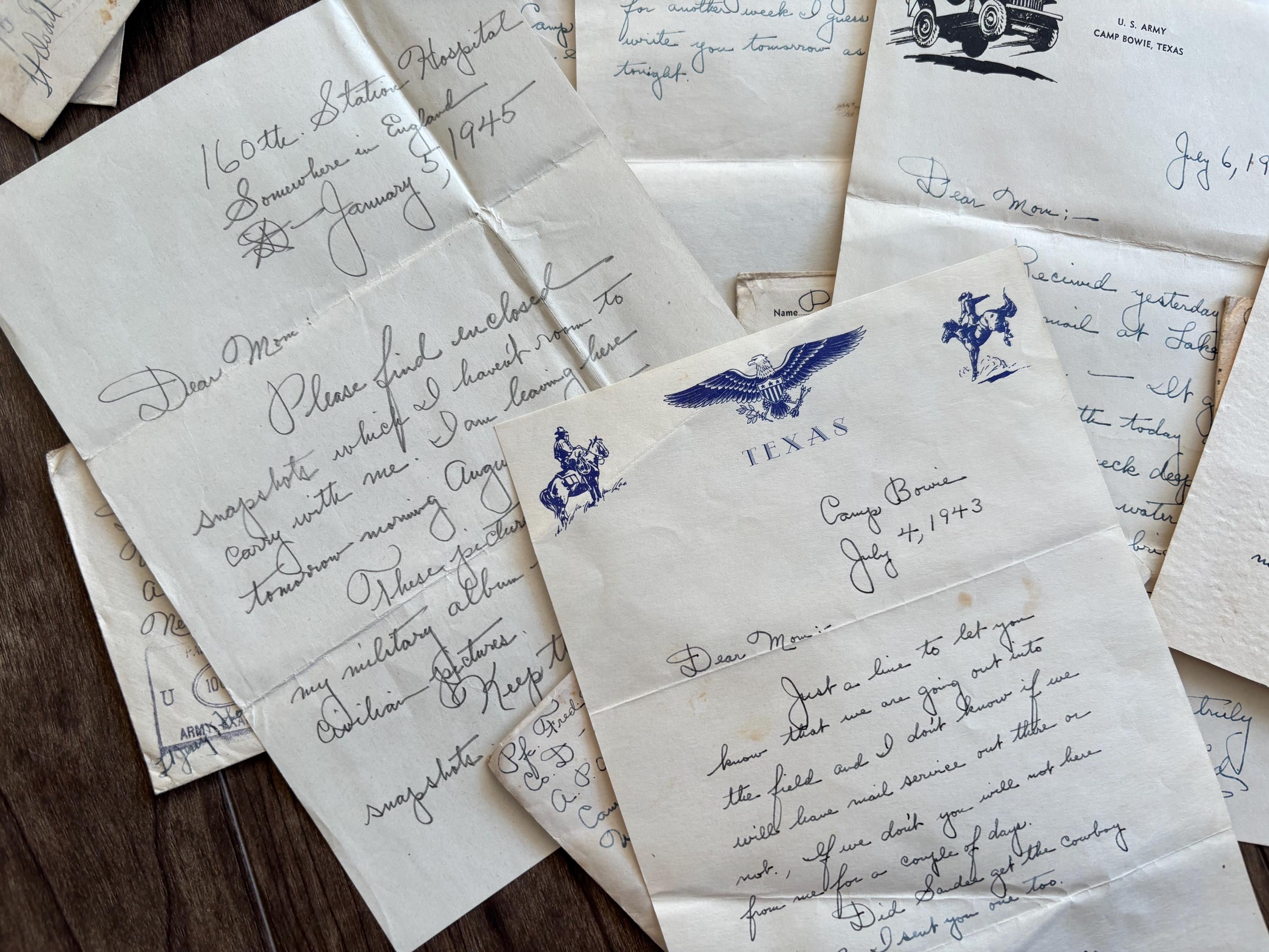 5) Handwritten Letters- WW2 Antique/vintage Handwritten Documents ...