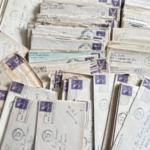 Vintage Letters 1940s Love/personal Handwritten/typed Documents-stamped ...