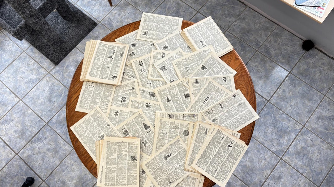 Illustrated Dictionary Pages -1940s. . Antique Lots. Journal/crafting ...