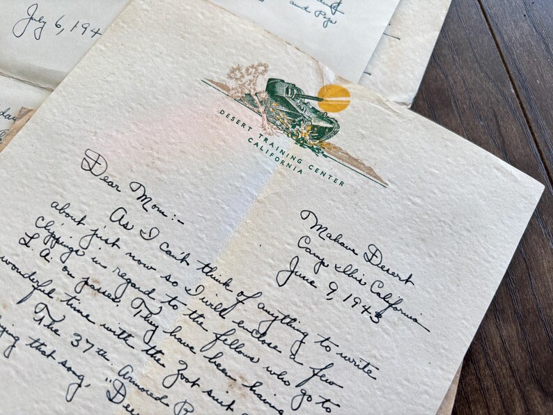 5) Handwritten Letters- WW2 Antique/vintage Handwritten Documents ...