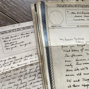 WW2 LOVE Letters-personal Handwritten Documents. Stamped Envelopes ...