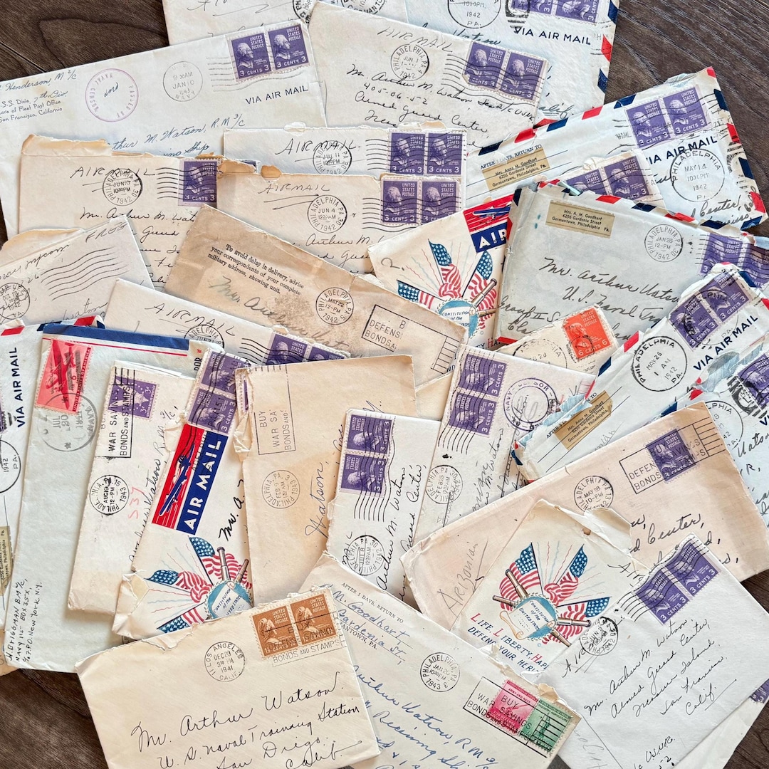 WWII Family Letters - 1940s Vintage Handwritten Correspondence (sets of ...
