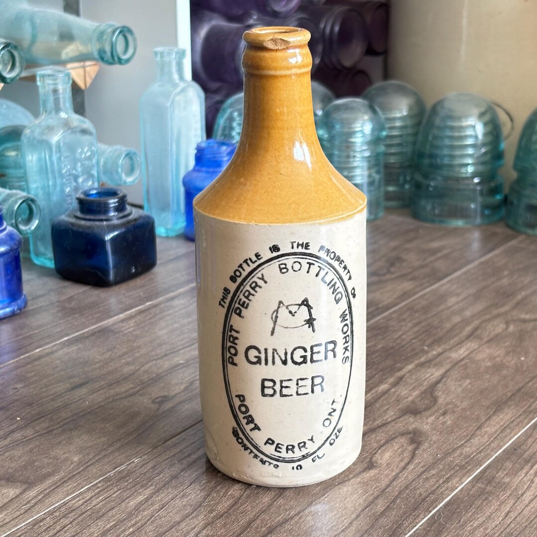 Antique Stoneware Ginger Beer Bottle: Port Perry Bottling Works - Etsy ...