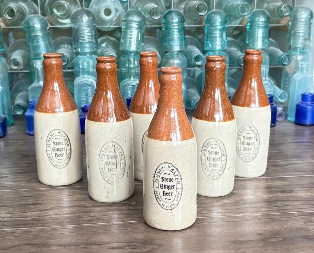 1) Antique Ontario Ginger Beer Bottle. Stoneware. Itheel Walter Stone ...