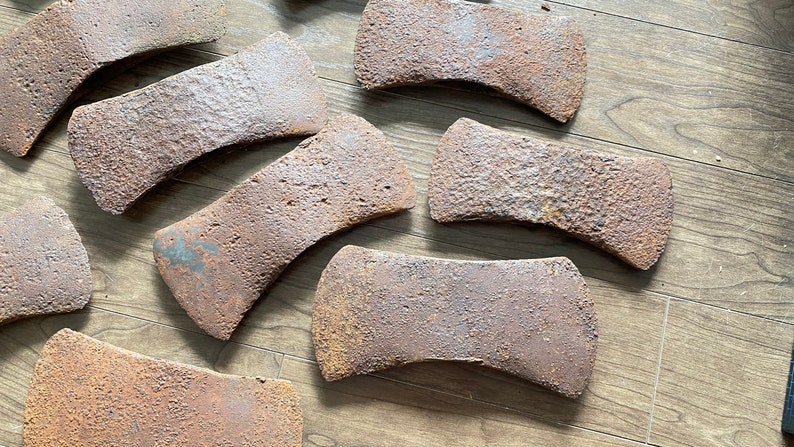 1) Antique Double Axe Head. (one Axe) Vintage Steel Tools. Logging Camp ...