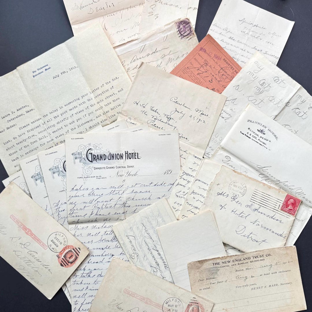 1800’s/1900s Letter Lot- Antique Personal Handwritten Documents ...