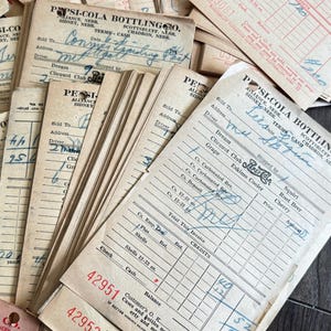 1940/50s Pepsi Cola Receipts. (4 Different) Ephemera Packs. Junk ...
