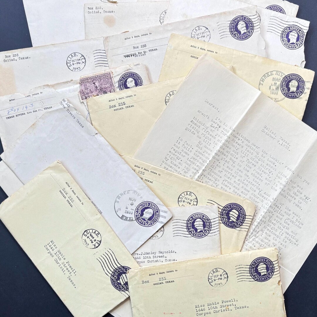 2) 1930’s Sweetheart Letters. Envelopes. Antique/vintage Personal ...