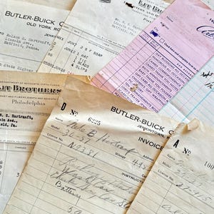 Vintage Invoices/receipts.-handwritten Letters.invoices/billheads ...