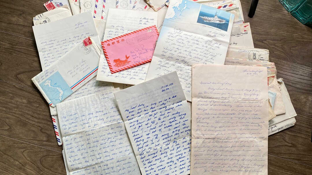 Vintage LOVE LETTERS- 1960-70 Vietnam War Personal Handwritten ...