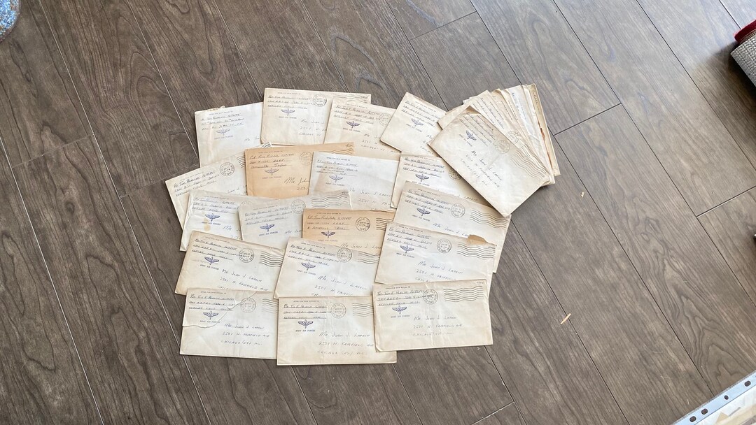 Ww2/post War Letters-personal Handwritten Documents. Stamped Envelopes ...