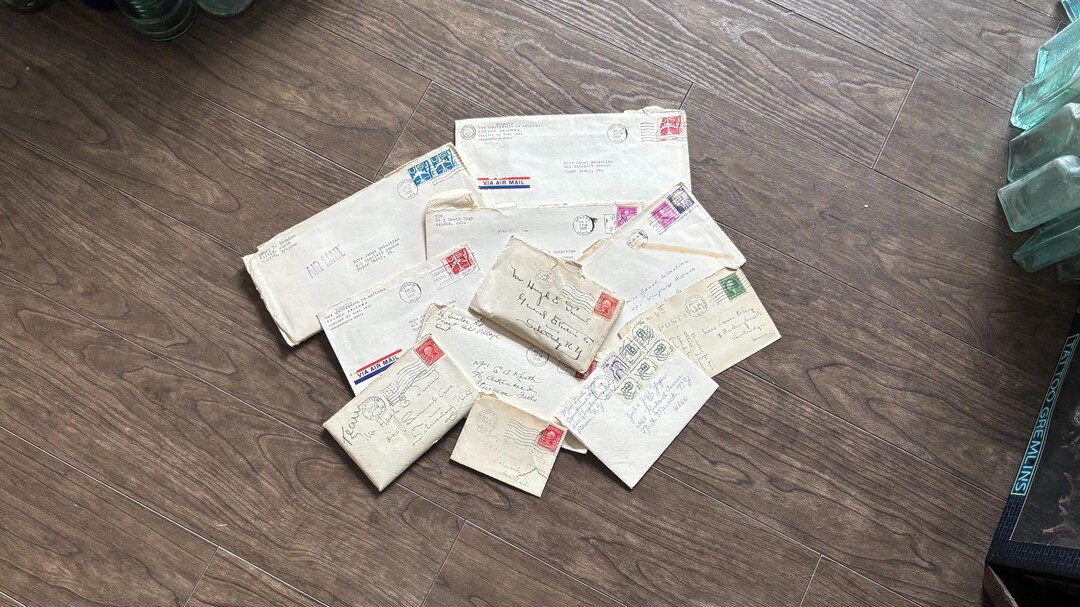 Set of Antique/vintage Letters, Documents. Typed/handwritten Items ...