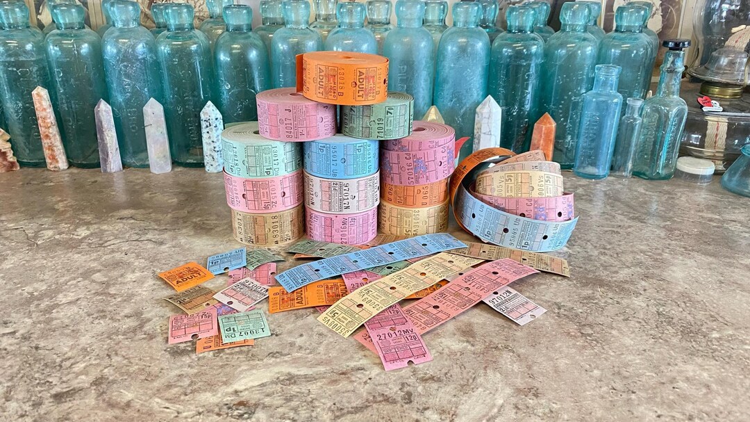 Vintage Tickets. Scrapbooking Ephemera, Antique Crafting Lot. Junk ...