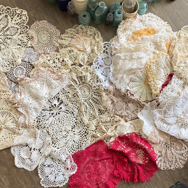 Doilies and Lace Fabric - Etsy