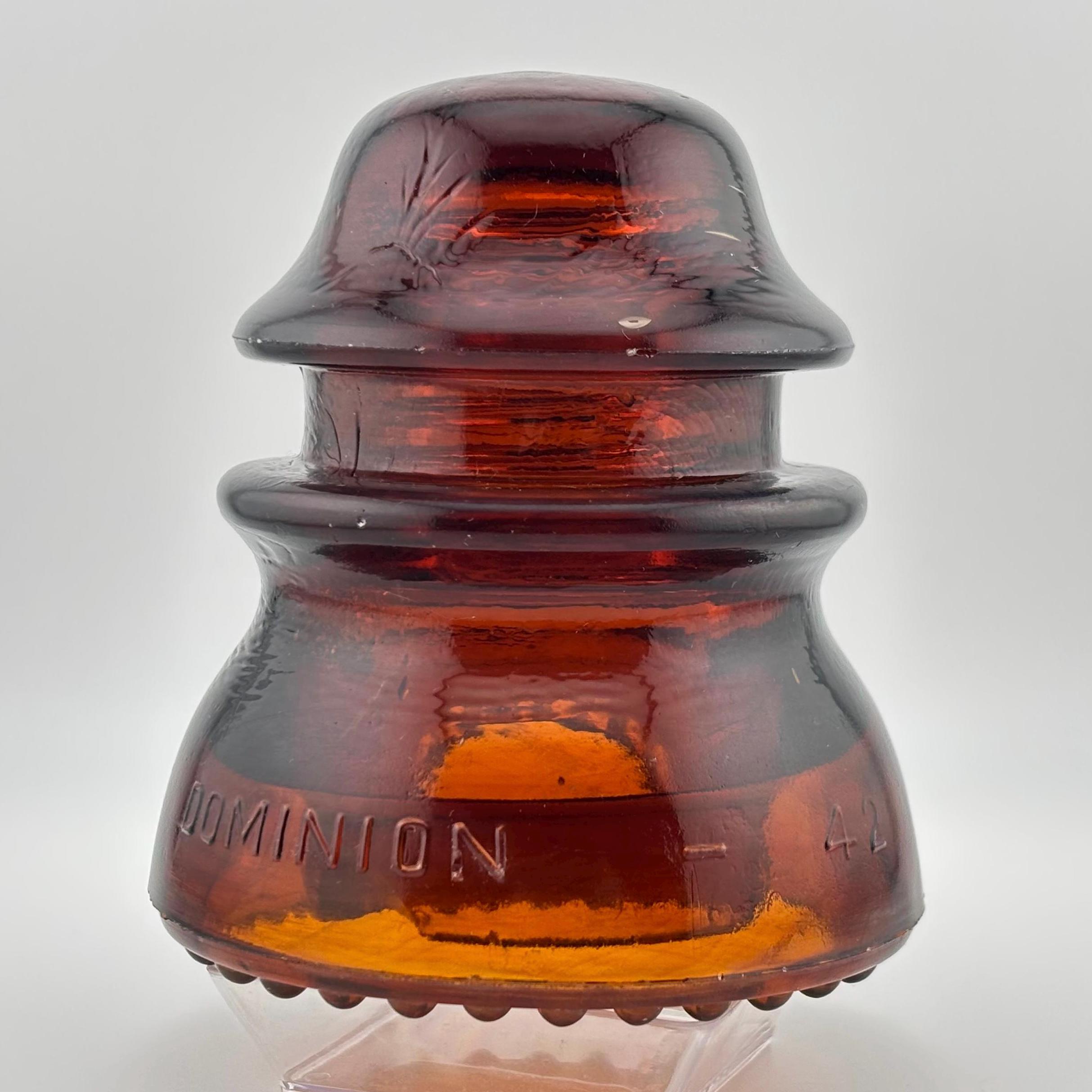 RARE Honey Red! Antique Amber Glass Insulator: Telegraph Railway Decor ...