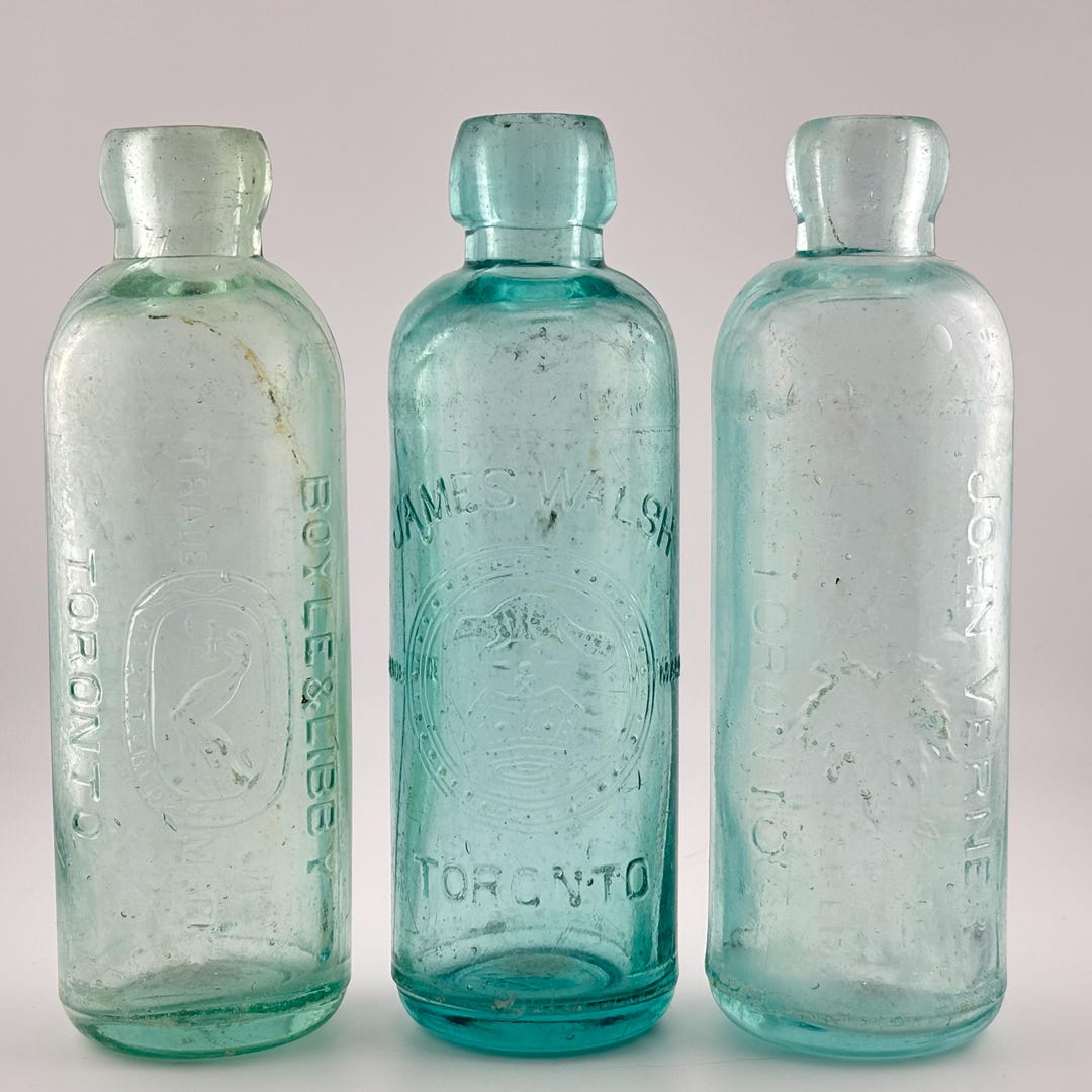 SET OF 3) Antique/vintage Blobtop Sodas.james Walsh, Boyle & Libby ...